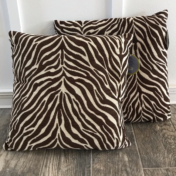 Accents | Brown Zebra Print Throw Pillows | Poshmark